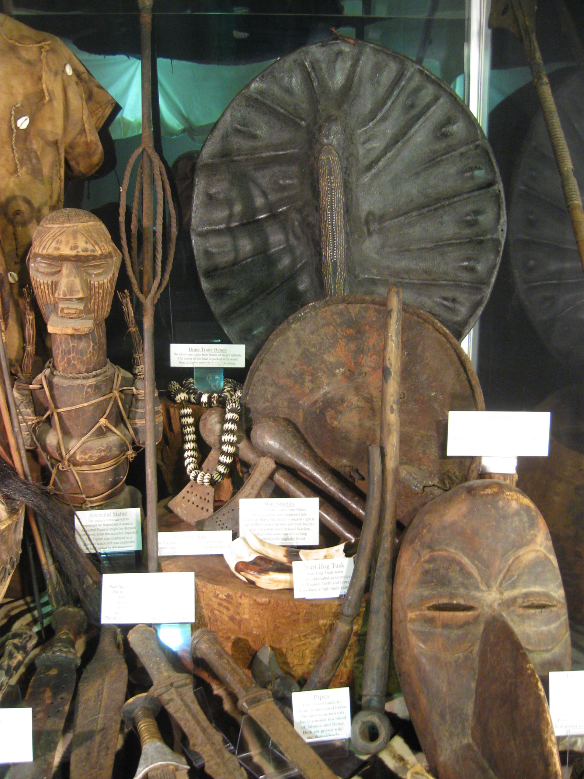 Tribal Artifacts Ivory Coast Weapons | Stones and Bones Traveling Museum