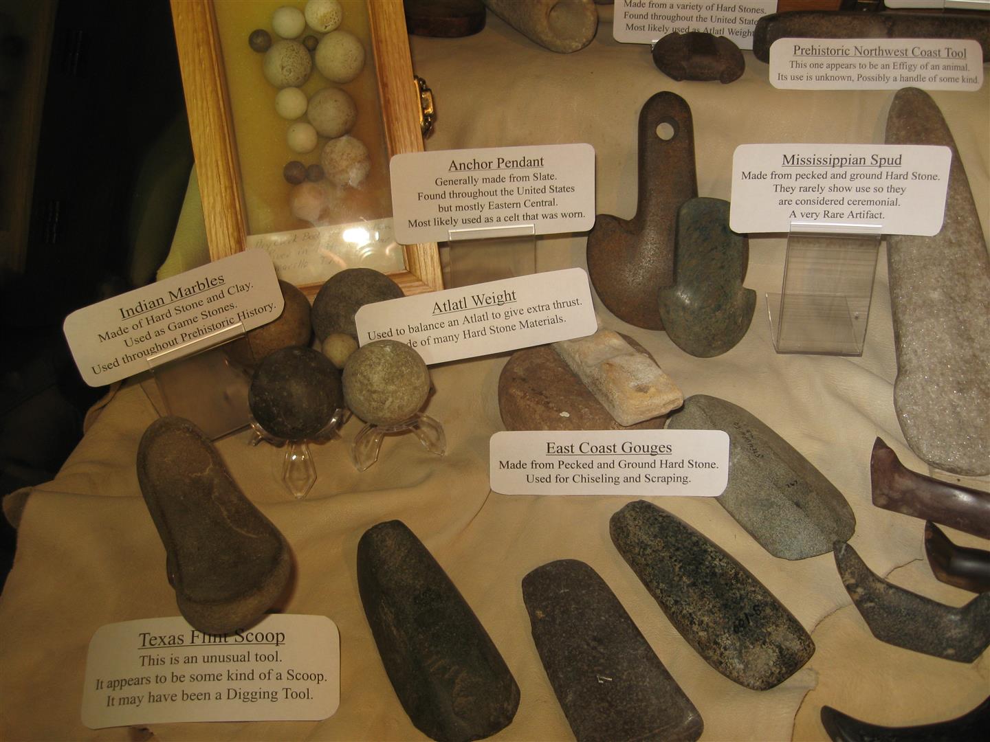 Prehistoric Indian Stone Artifacts | Stones and Bones Traveling Museum