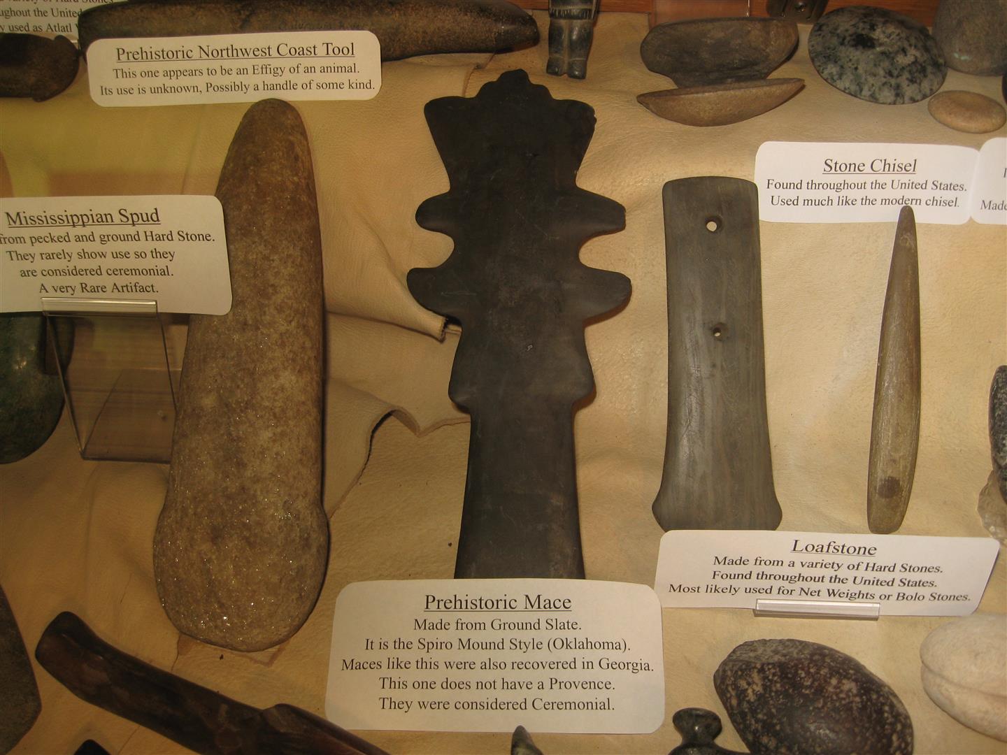 Prehistoric Indian Stone Artifacts | Stones and Bones Traveling Museum